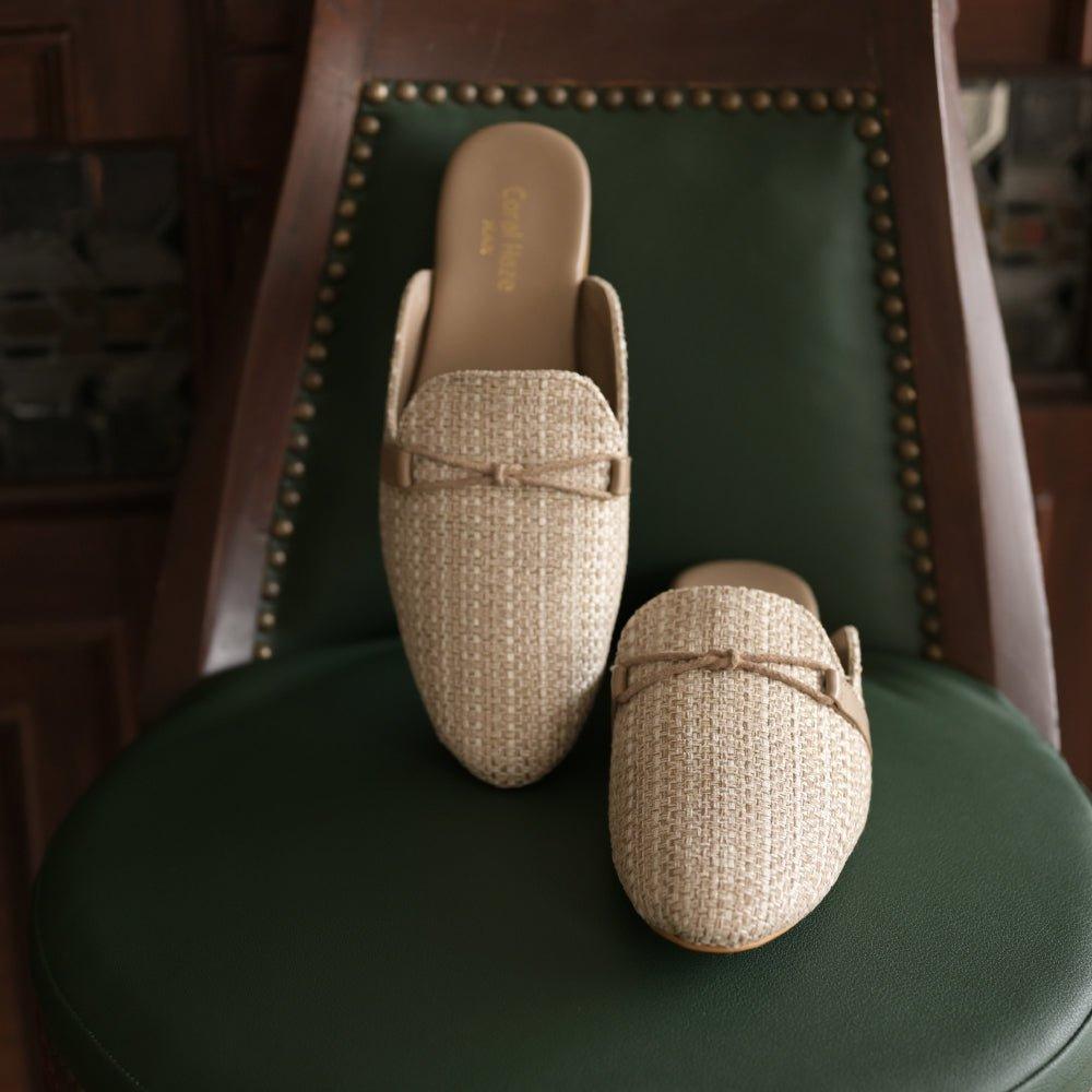 Ozan | Men Shoes | Beige Cushioned Sole Mules – Coral Haze